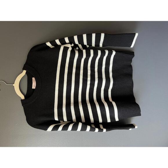 Philosophy | Sweaters | Nwt Philosophy Black And White Striped Knit ...